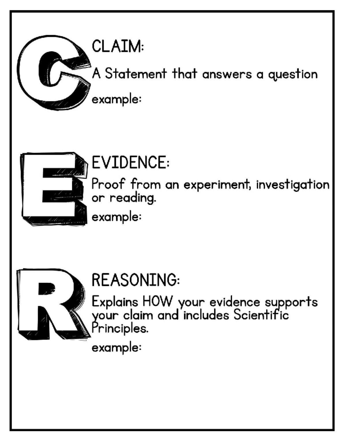 CER Framework Overview and Notes for Effective Claims - Studocu