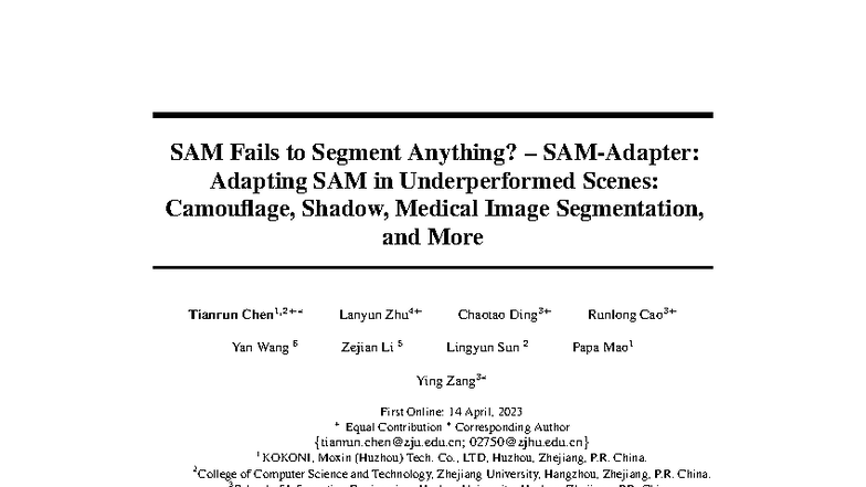 Adapting SAM for Enhanced Segmentation in Challenging Scenes: Remote ...