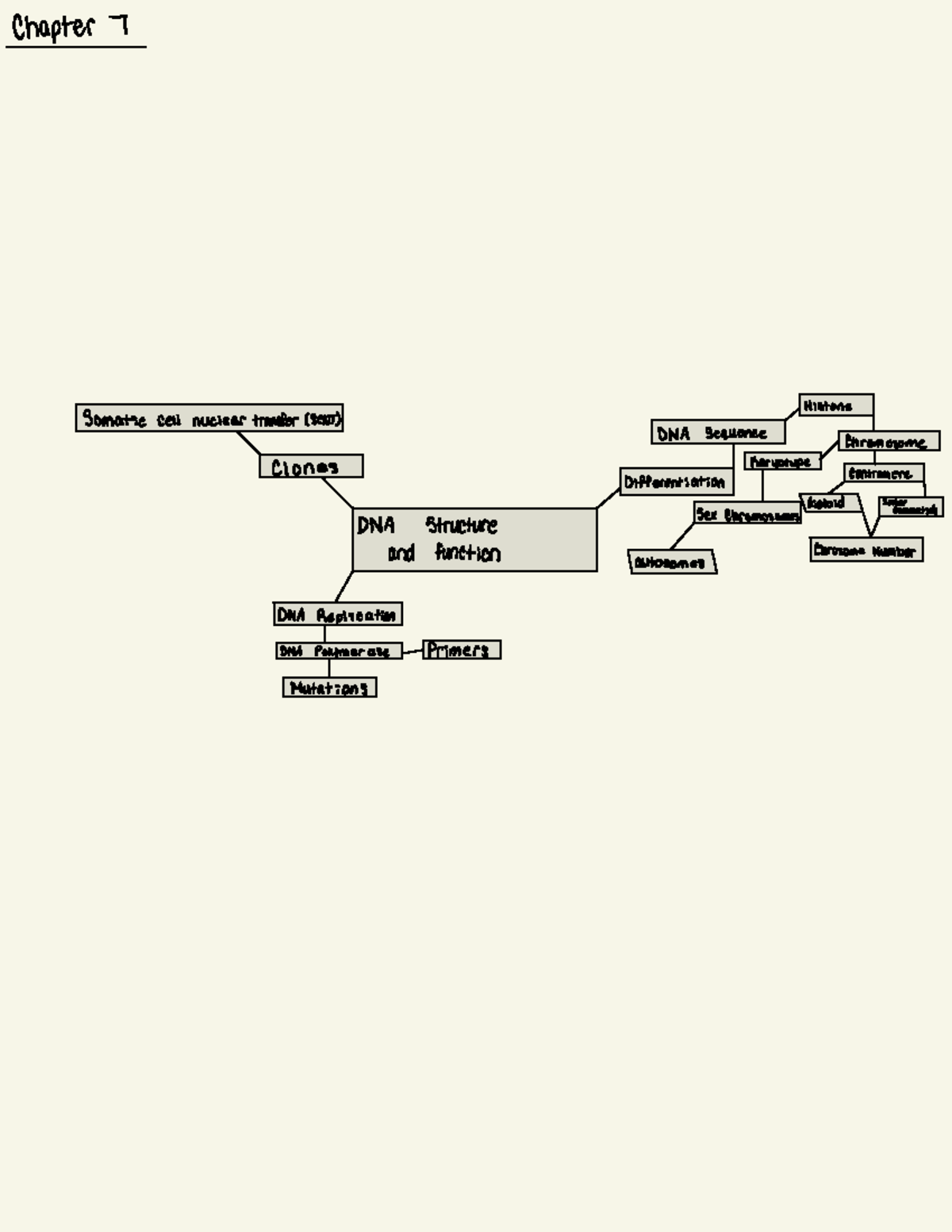 Biology chapter 7 concept map - BL 3492 - Chapter > Histone Somatic cell nuclear transferCSCNT ...