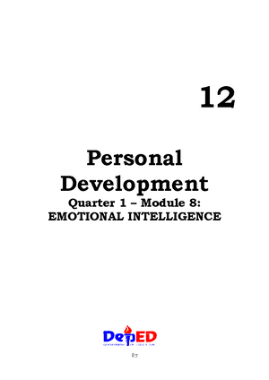 6 Q2 Perdev - Module 6 Quarter 2 Personal Development - 12 Personal ...