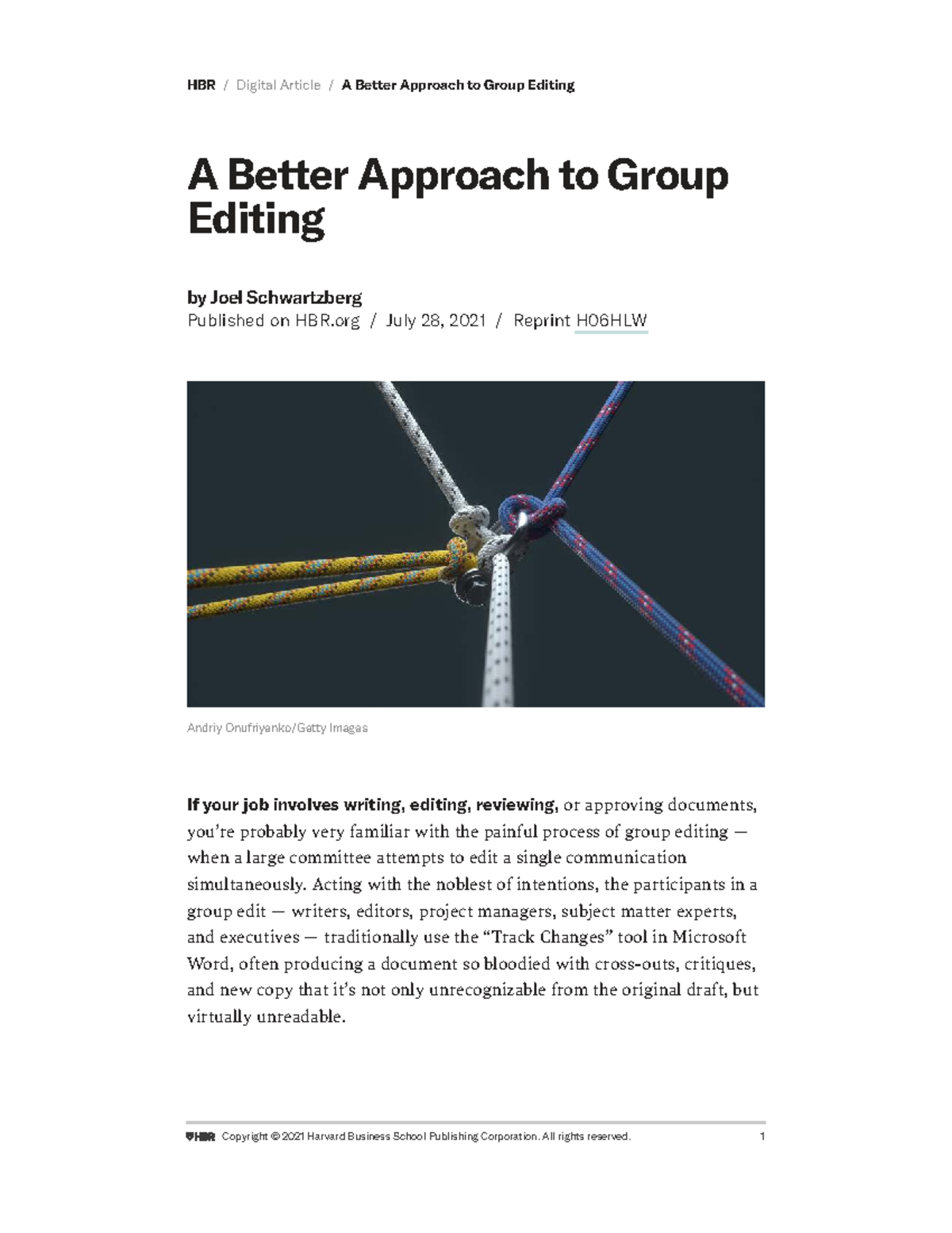 H06HLW: A Better Approach to Group Editing Strategies - Studocu