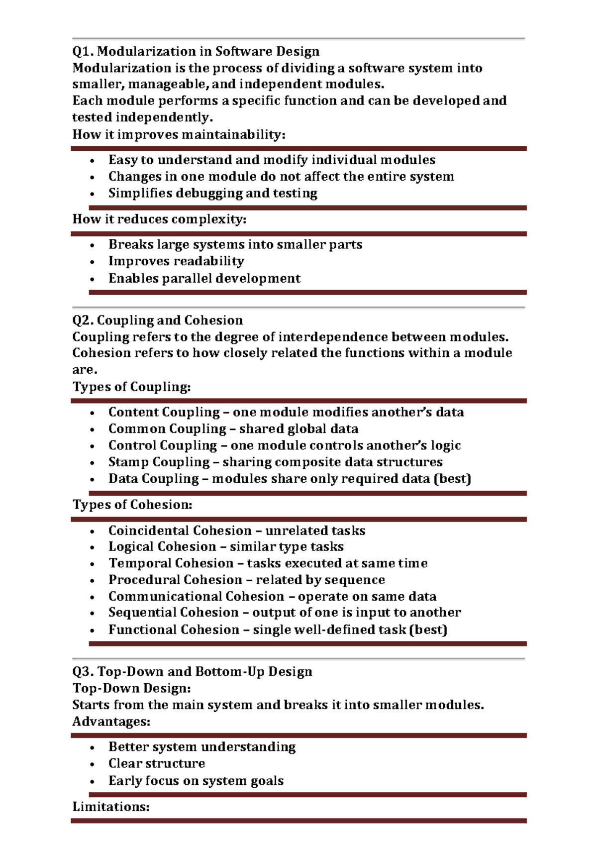 Assignment 2: Modularization, Coupling, and Design Principles in ...