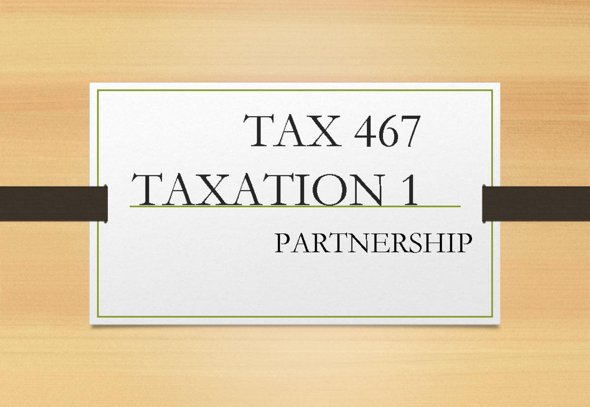 Partnership - Partnership is not a chargeable person for income tax ...