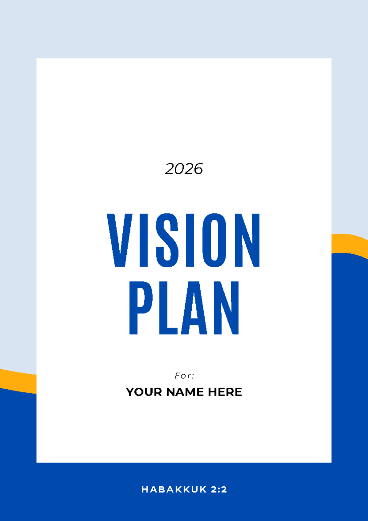 2026 Vision Plan Template: Goals & Strategies for Growth - Studocu