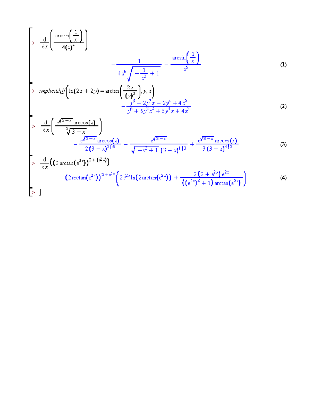 E2 - Maple: Implicit Differentiation and Inverse Functions Analysis ...