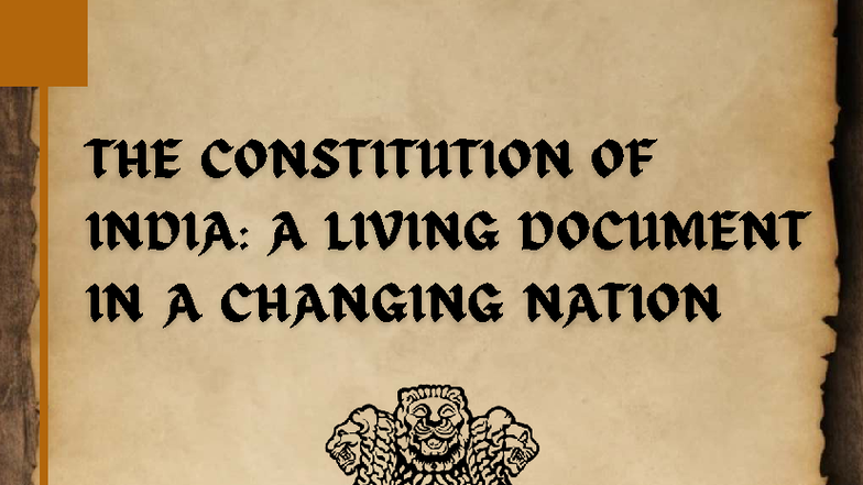 The Constitution of India: A Living Document in a Changing Nation ...