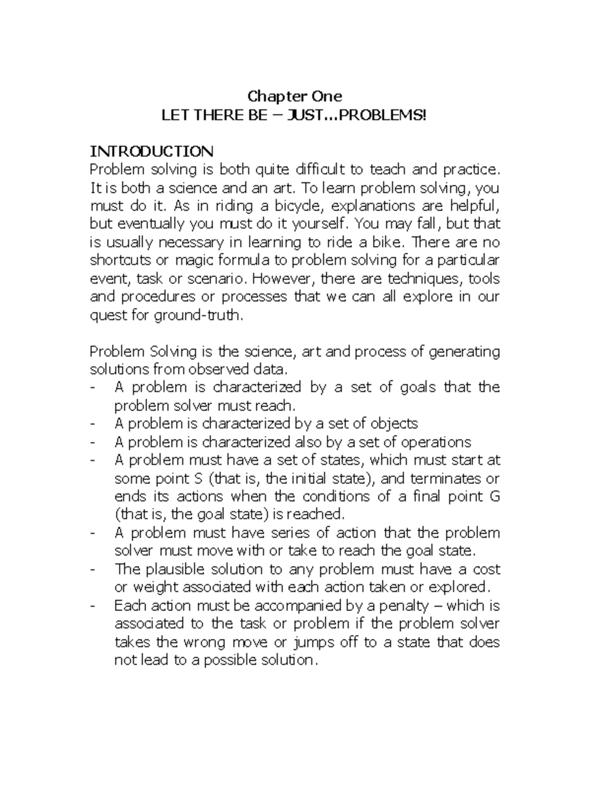 Chapter 1: Introduction to Problem Solving Techniques (CS101) - Studocu