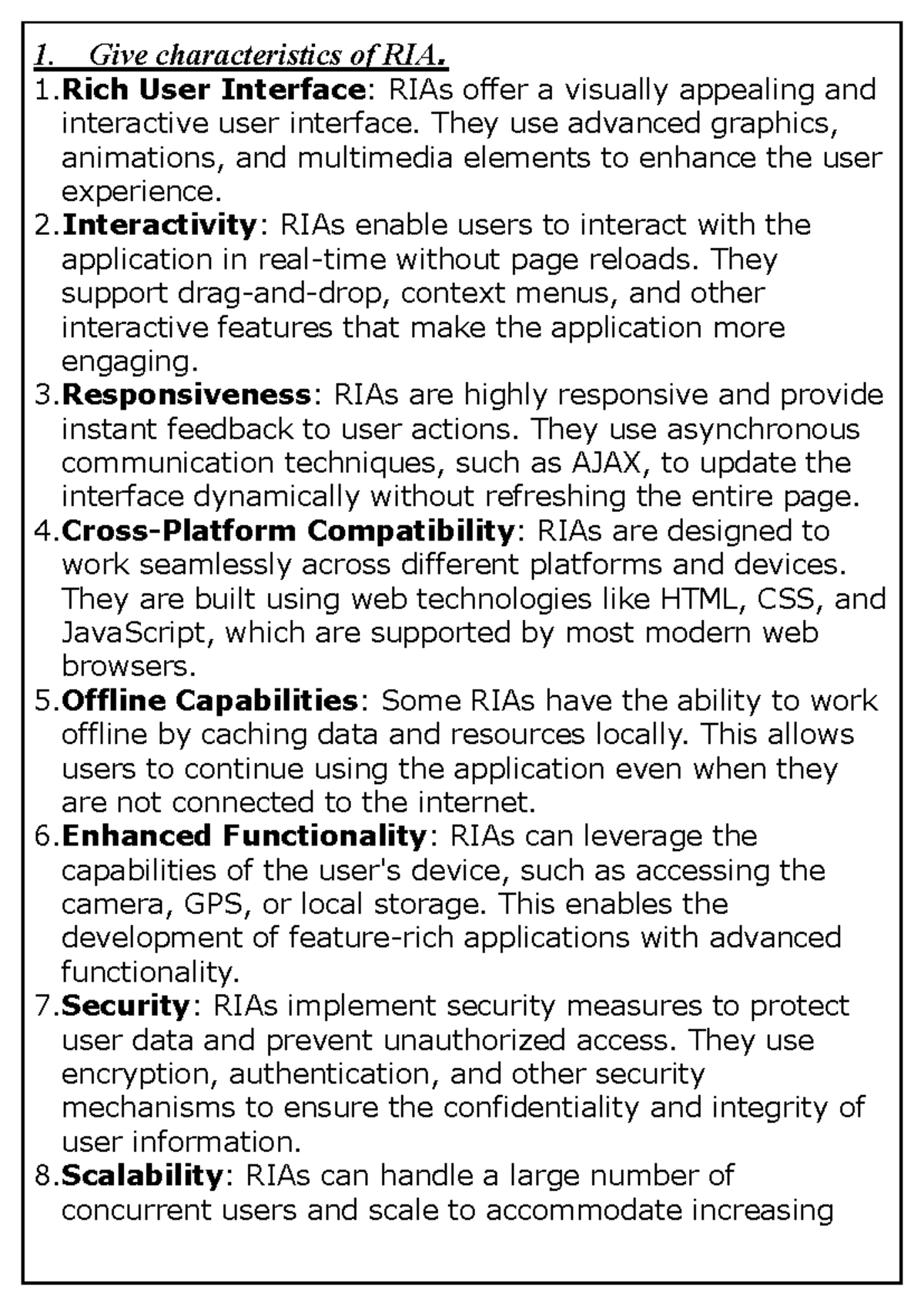 IP IA2 - Internet Programming Key Concepts and Features - Studocu