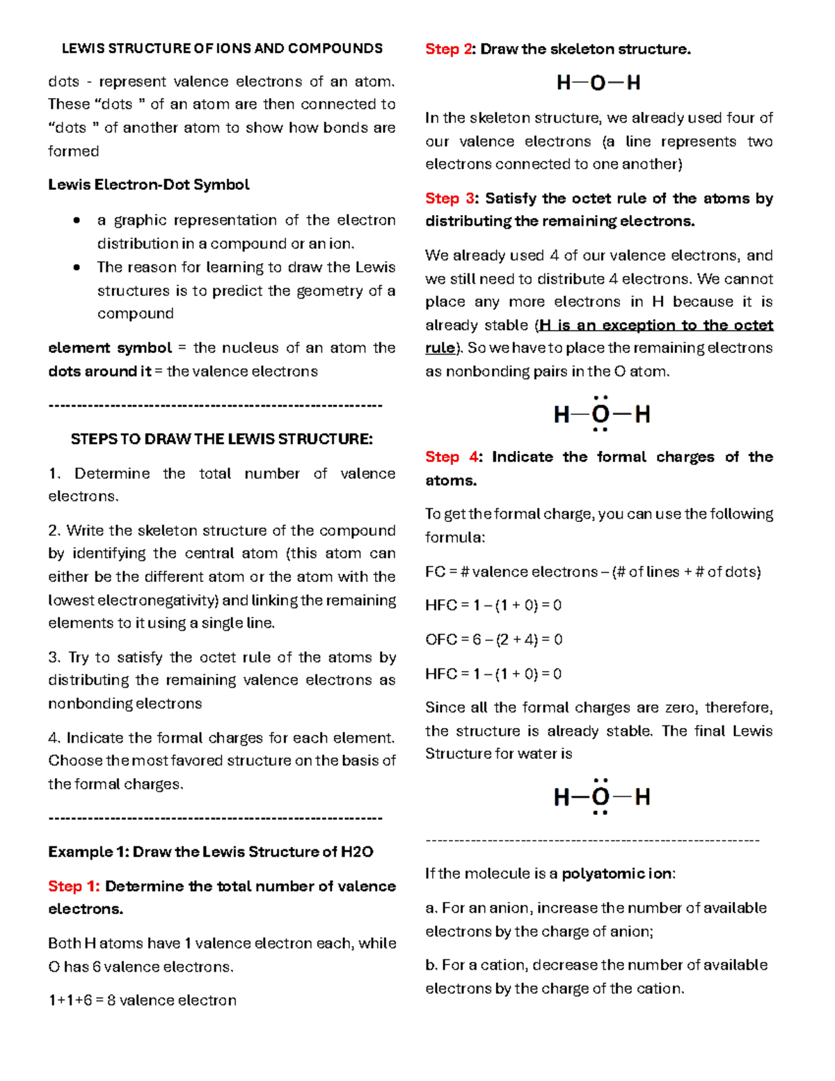 Kemi - Best for Chemistry Review: Lewis Structures & Properties - Studocu