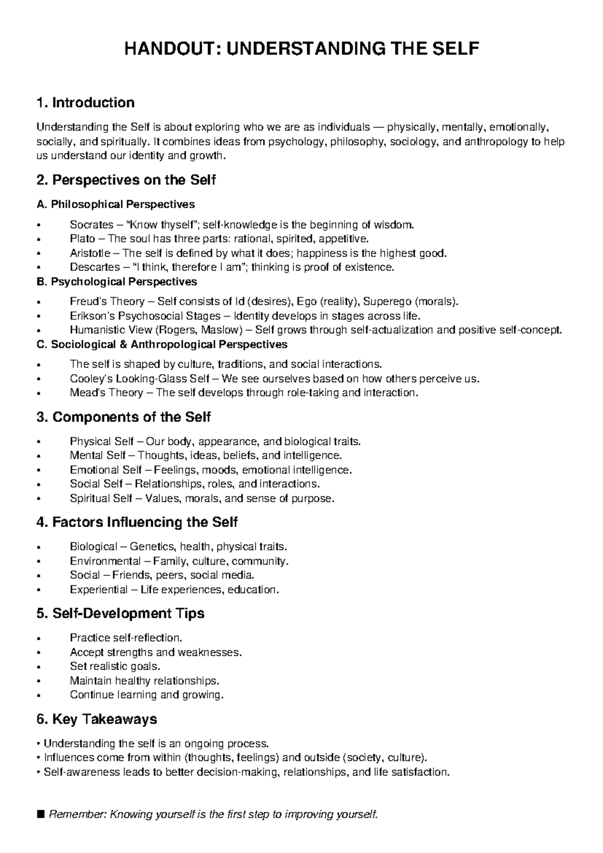Understanding the Self: A Comprehensive Guide to Identity and Growth ...