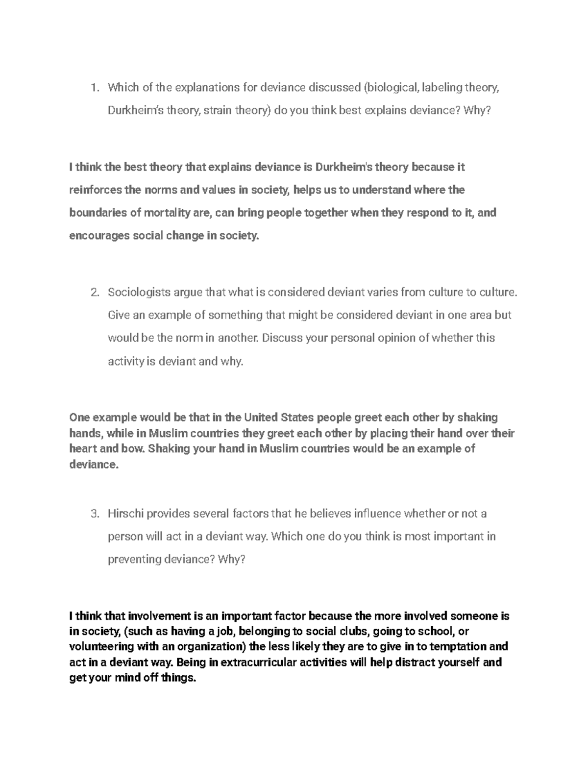 Sociology 101 Unit 5: Examining Theories of Deviance and Society - Studocu