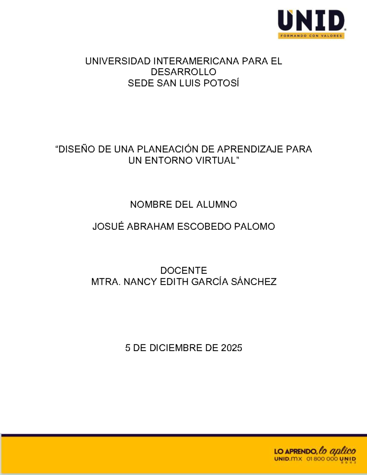 Diseño de Planeación de Aprendizaje para Entorno Virtual - 2025 - Studocu