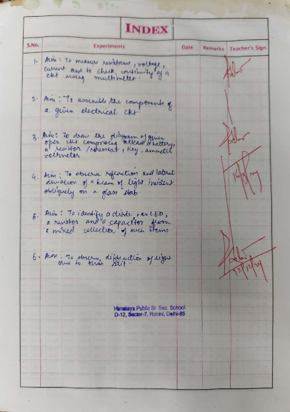 Activity File: Experiments at Himelaya Public Sr. Sec. School - Studocu