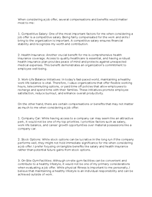 [Solved] Explain the components of a total rewards package Describe the ...