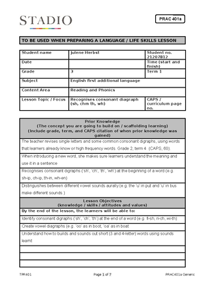 [Solved] Lesson plan according to NCF guidelines ...