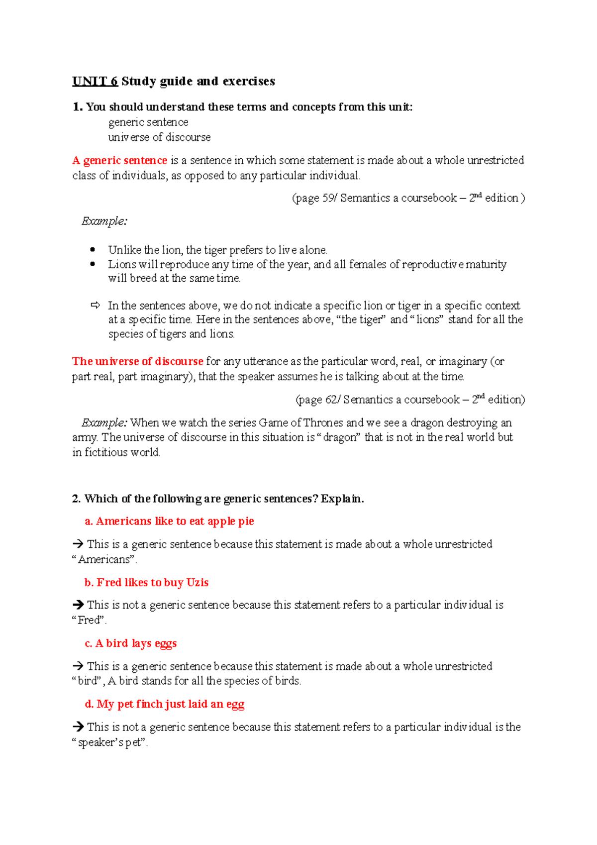 UNIT 6 Study guide and exercises - UNIT 6 Study guide and exercises 1 ...