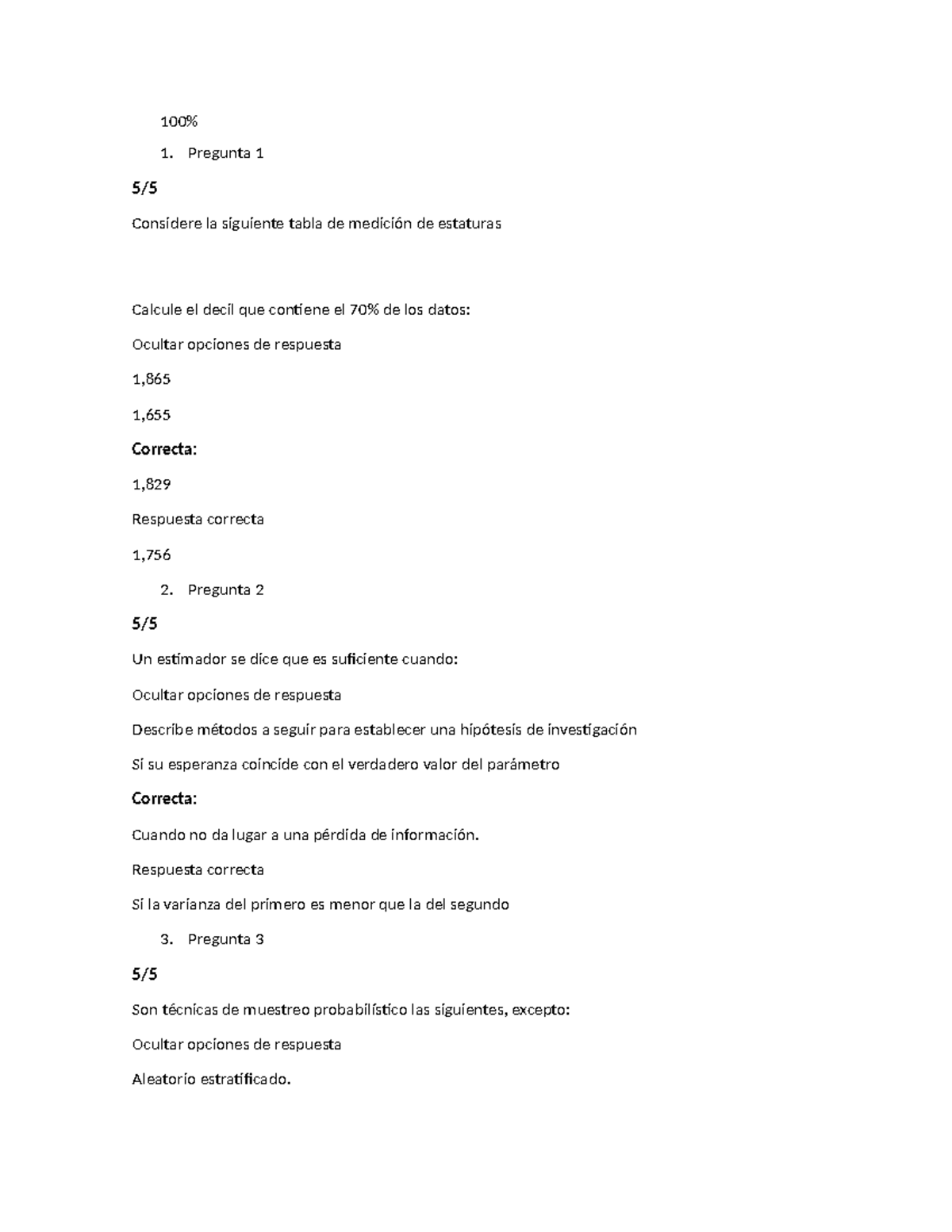 Prueba 2: Estadística Inferencial - Preguntas y Respuestas - Studocu