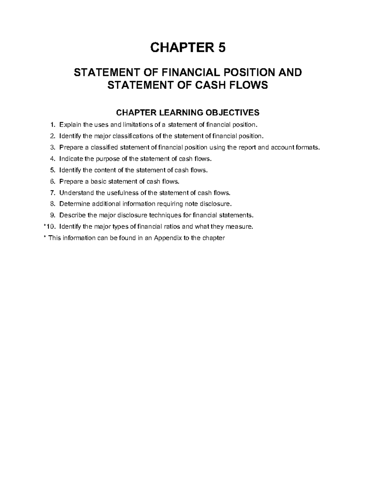 Ch05 - Test Bank for Financial Position & Cash Flow Analysis - Studocu