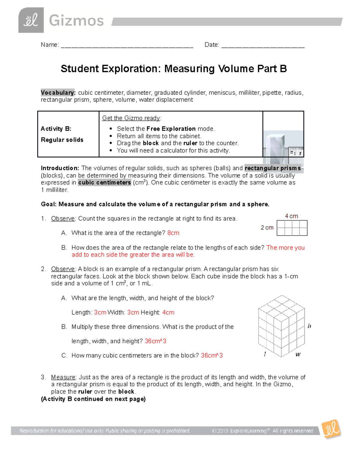 Exploring Volume Measurement: Regular Solids & Water Displacement - Studocu