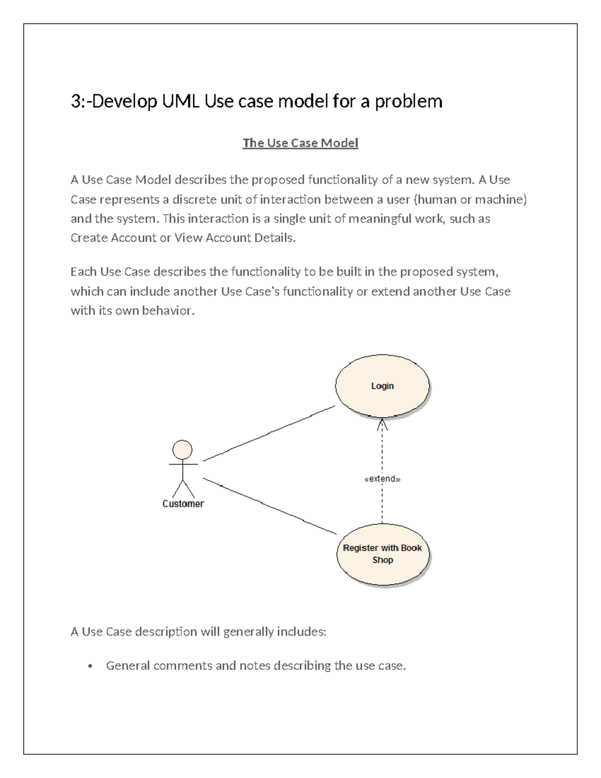 UML Use Case Model Development - 3rd Practical Guide - Studocu