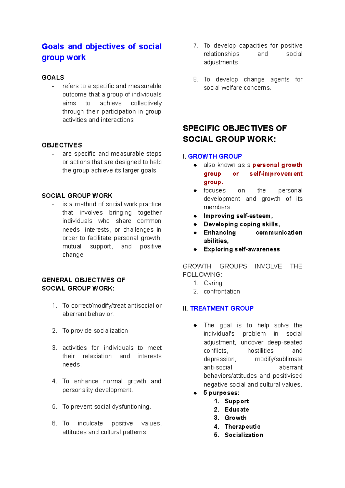 Goals and Objectives of Social Group Work: A Comprehensive Overview ...