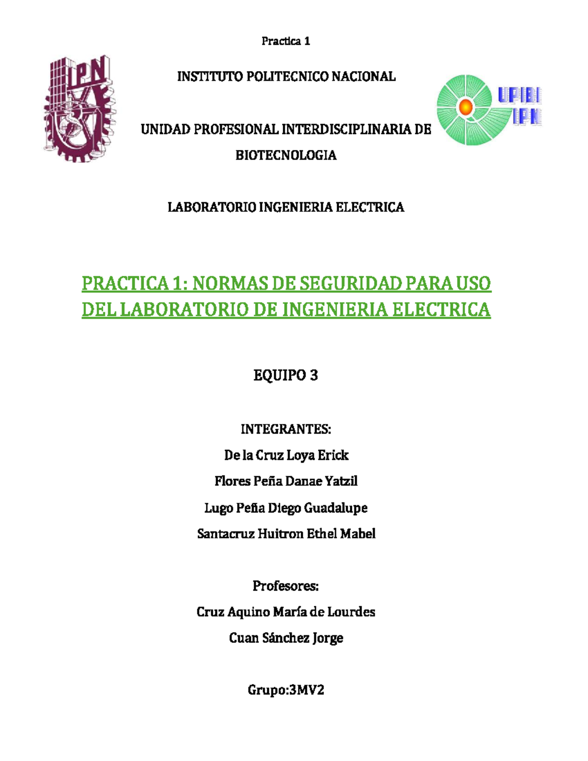 Práctica 1: Normas de Seguridad en el Laboratorio de Ingeniería ...