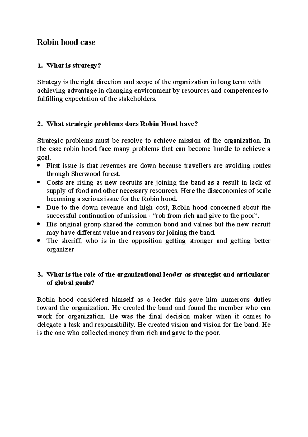 Case Study Solution: Strategic Challenges of Robin Hood's Organization ...