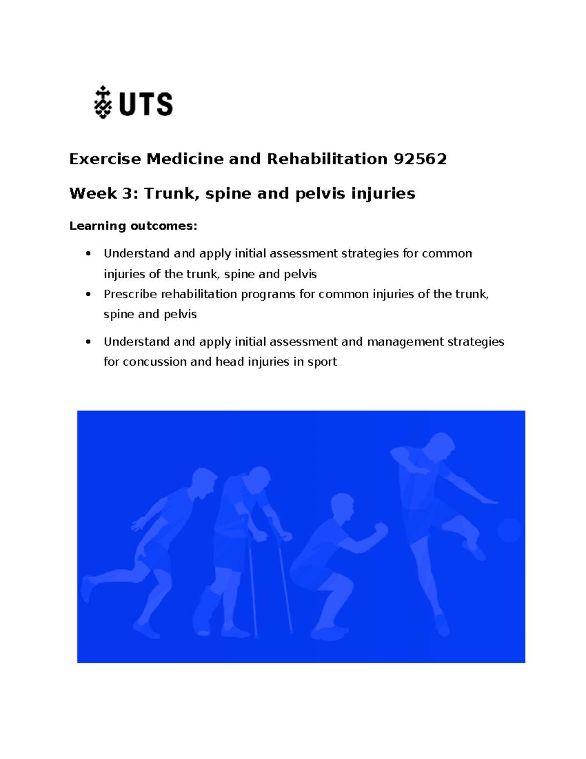 Week 3 Tutorial Worksheet - Spine & Pelvis Injuries 92562 - Studocu