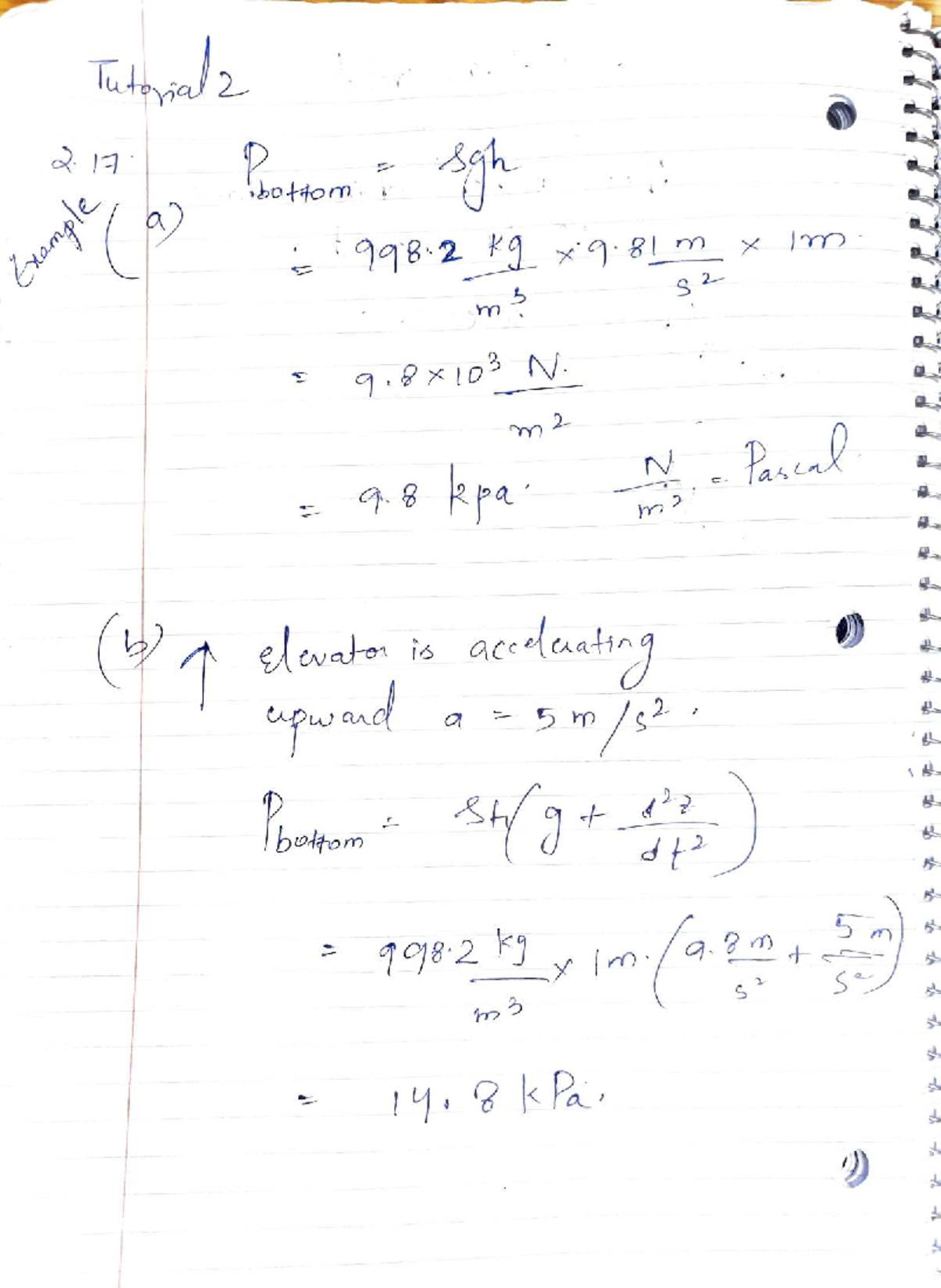Tutorial 2 Solutions for FM: Example Problems and Calculations - Studocu