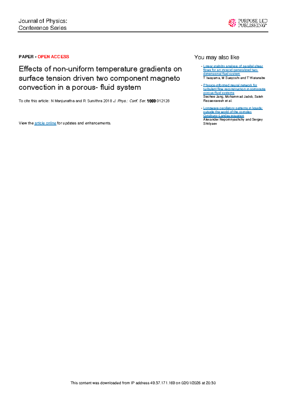Effects of Temperature Gradients on Magneto Convection in Fluids (NCMTA ...