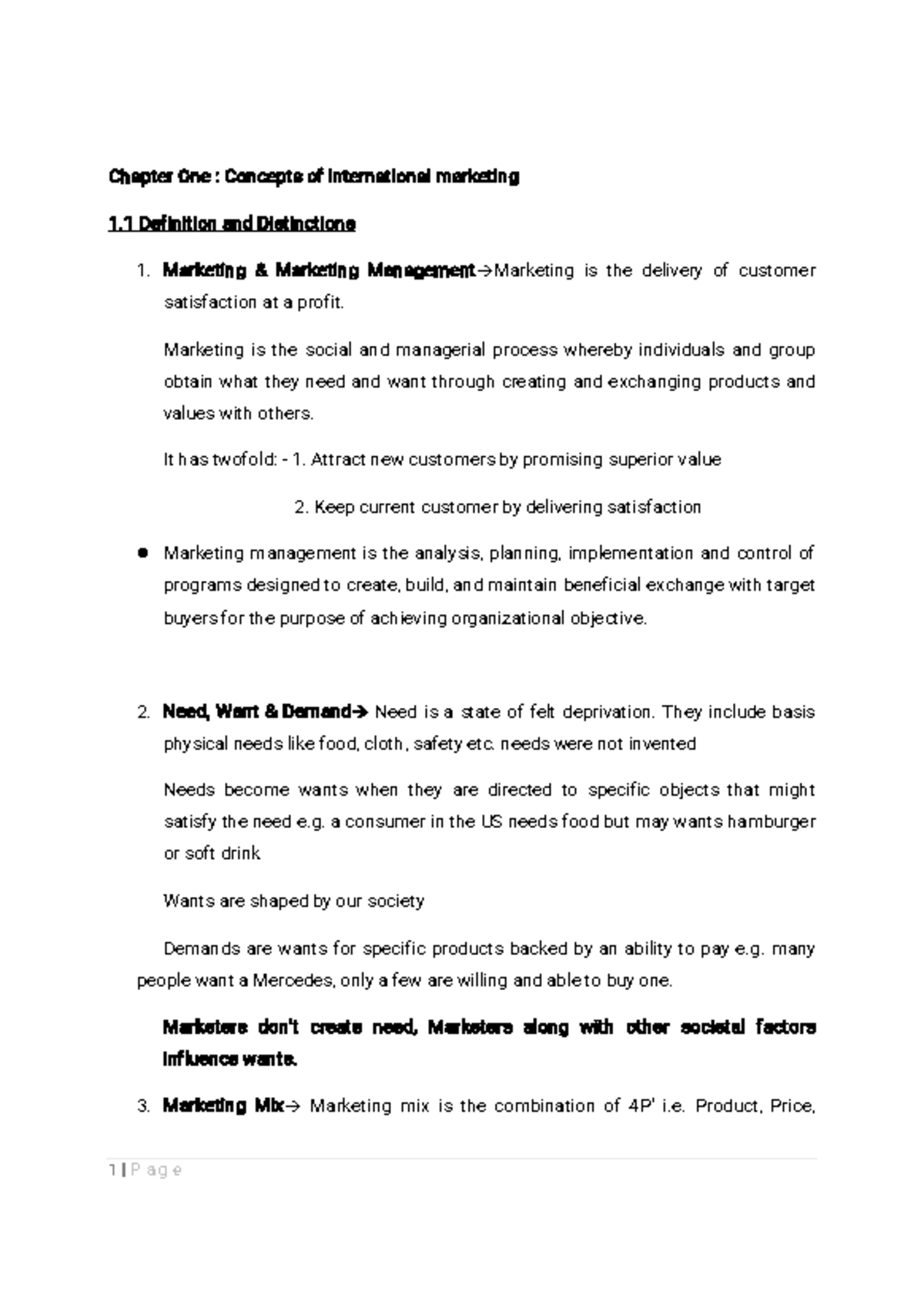 International Marketing Concepts: Chapter 1 Overview - Studocu