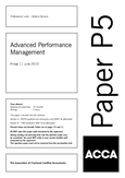 APM (P5) - ACCA - ACCA Advanced Performance Management - Studocu