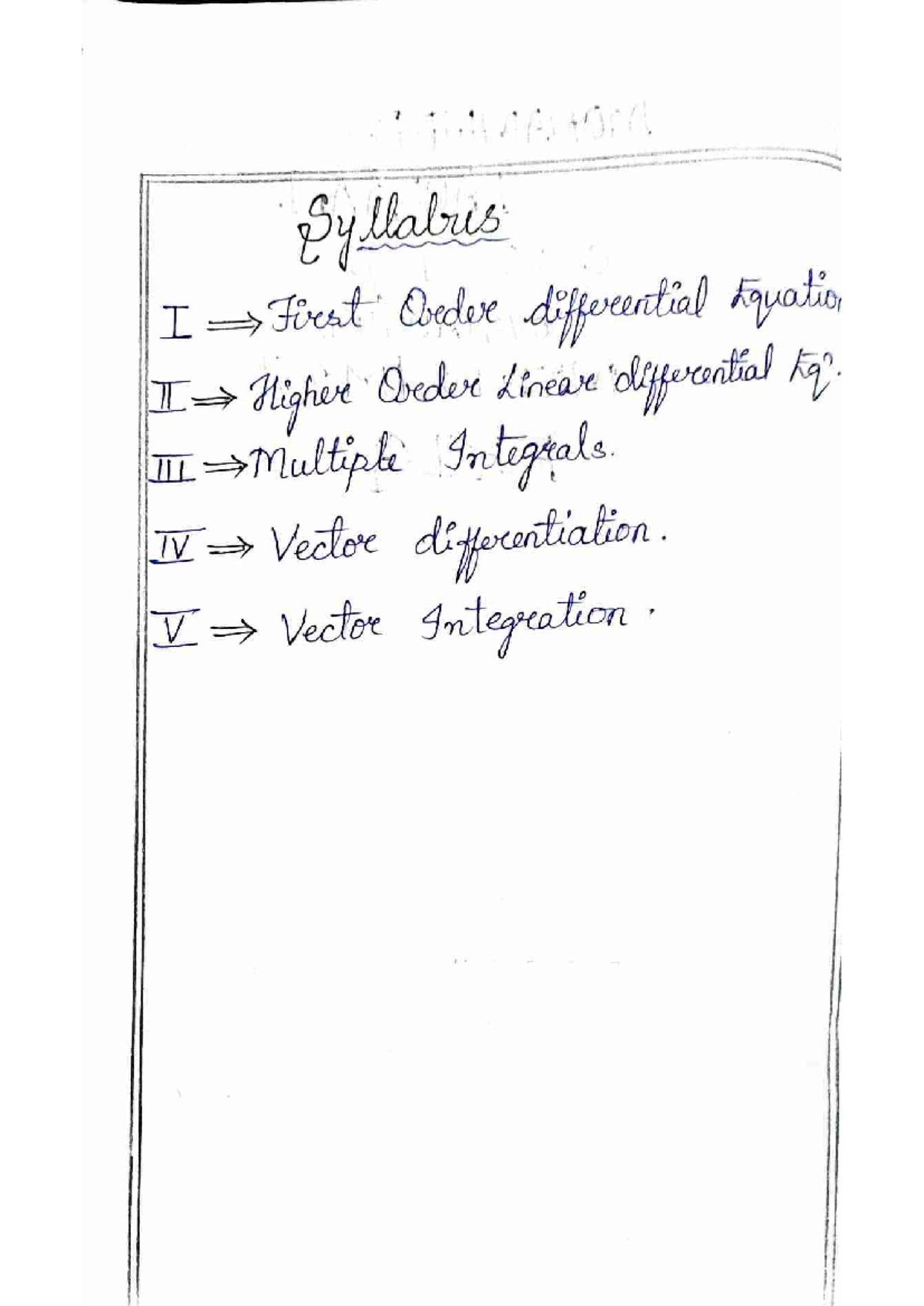 M2 Final Exam Notes: Higher Order Differential Equations - Studocu