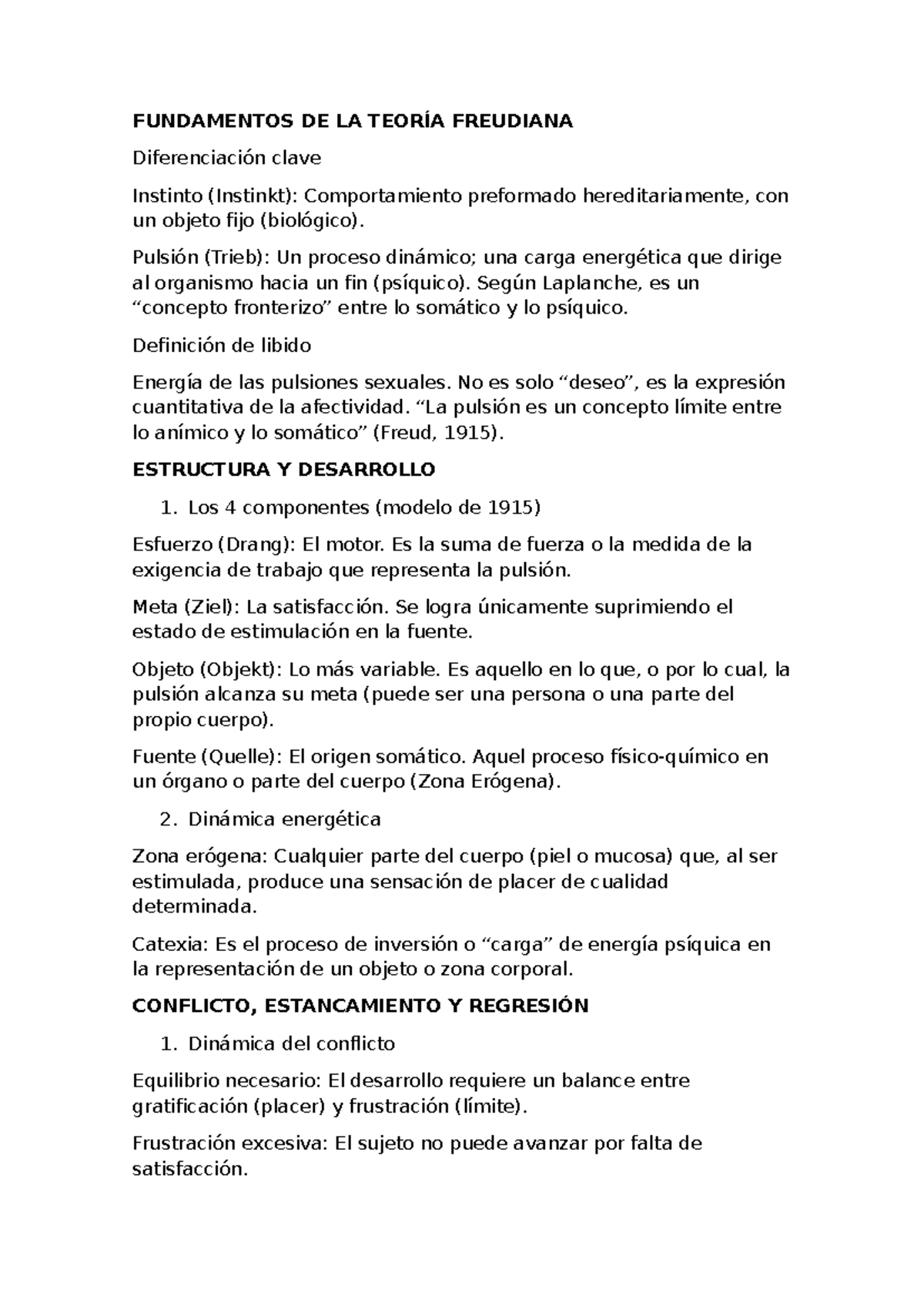 Resumen del Desarrollo Psicosexual según Freud (FUNDAMENTOS) - Studocu