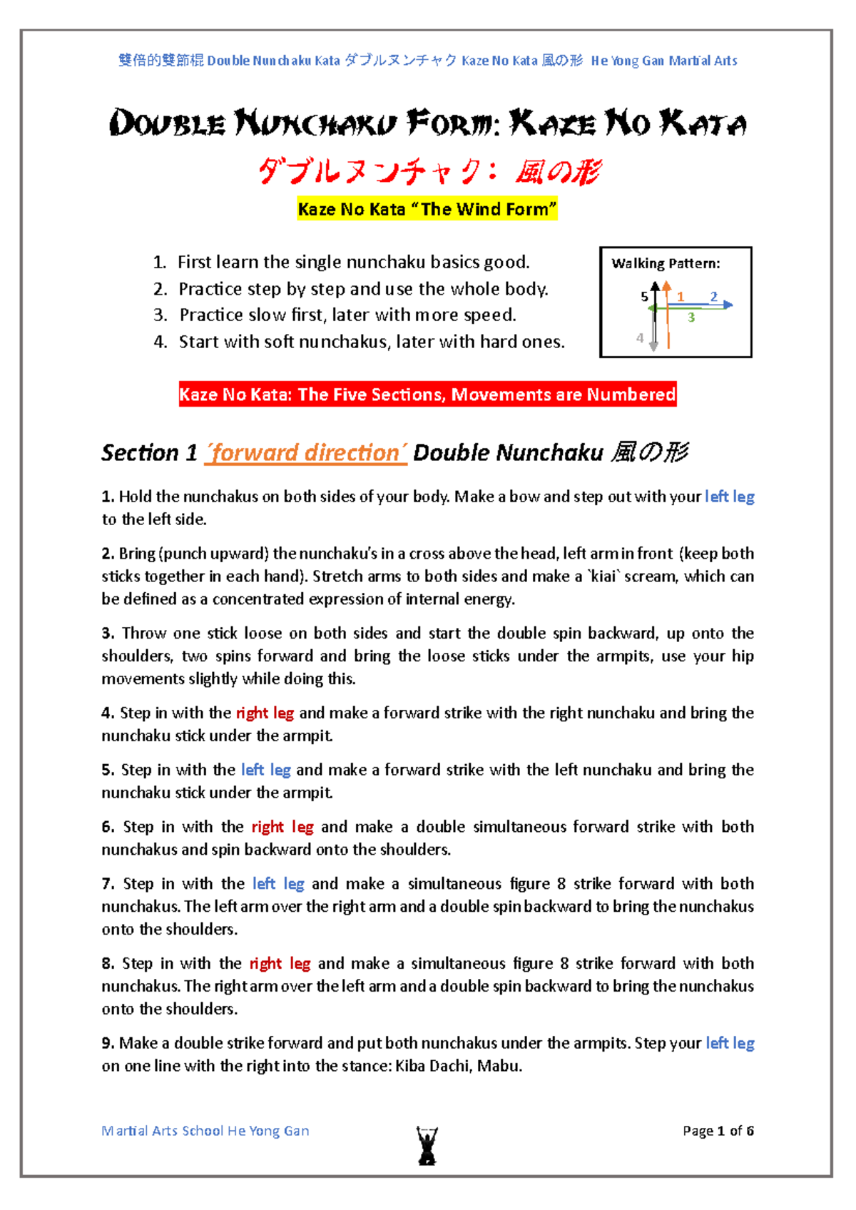 Double Nunchaku Form Kaze No Kata: Detailed Movement Guide - Studeersnel