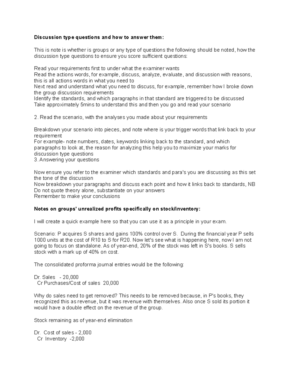 Effective Strategies for Answering Discussion Questions (Course Code ...