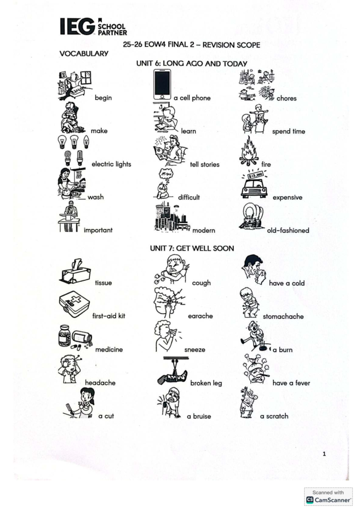 R IEG PARTNER EOW4 FINAL REVISION: Vocabulary & Grammar Unit 6 - Studocu