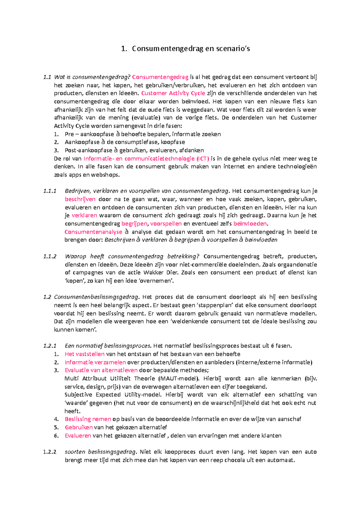 Samenvatting Consumentengedrag: Inzichten en Beslissingsprocessen - Studeersnel