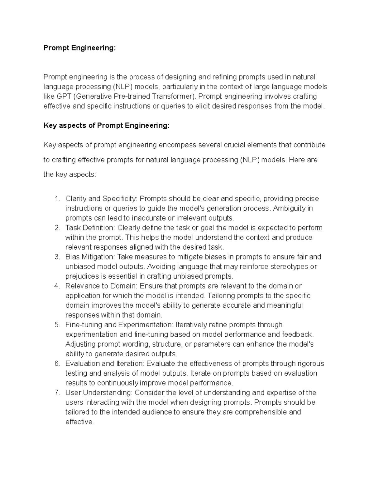 Prompt Engineering Techniques and Best Practices for NLP Models - Studocu