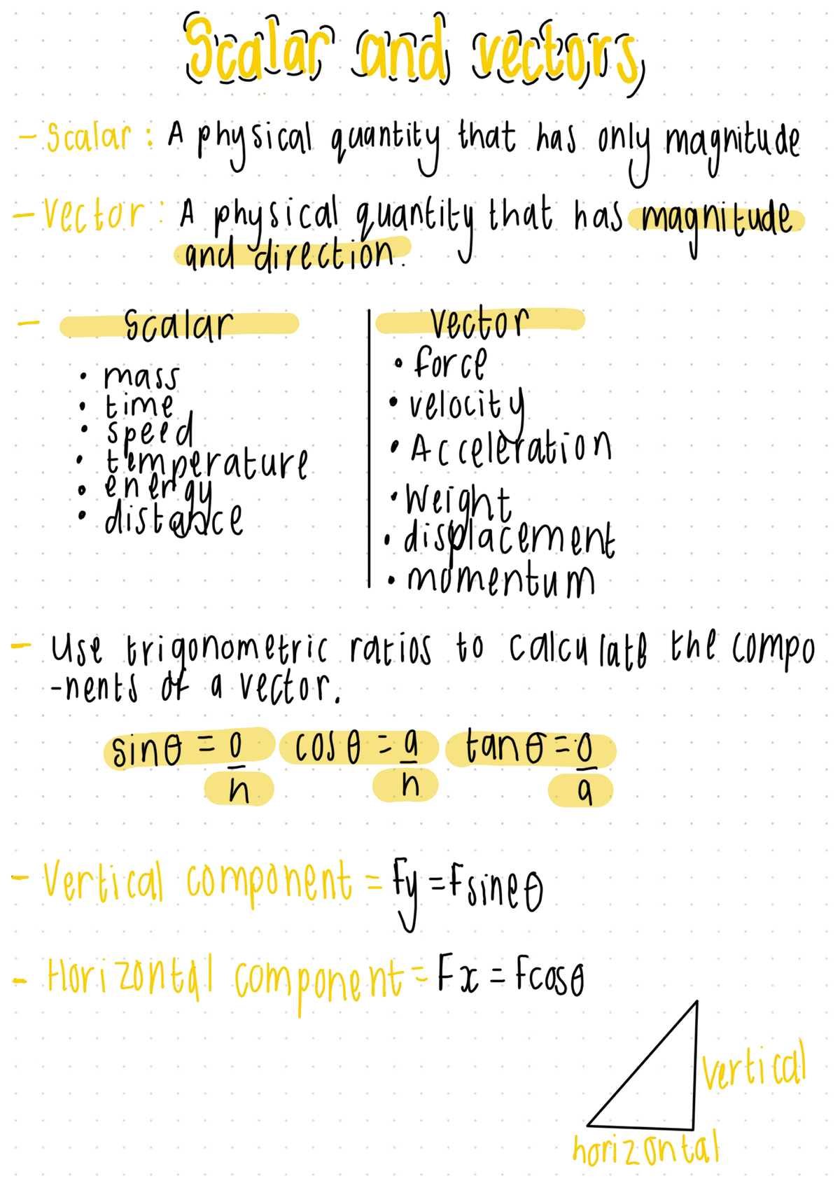 Physics Notes on Scalars and Vectors (2025-1022-1606) - Studocu