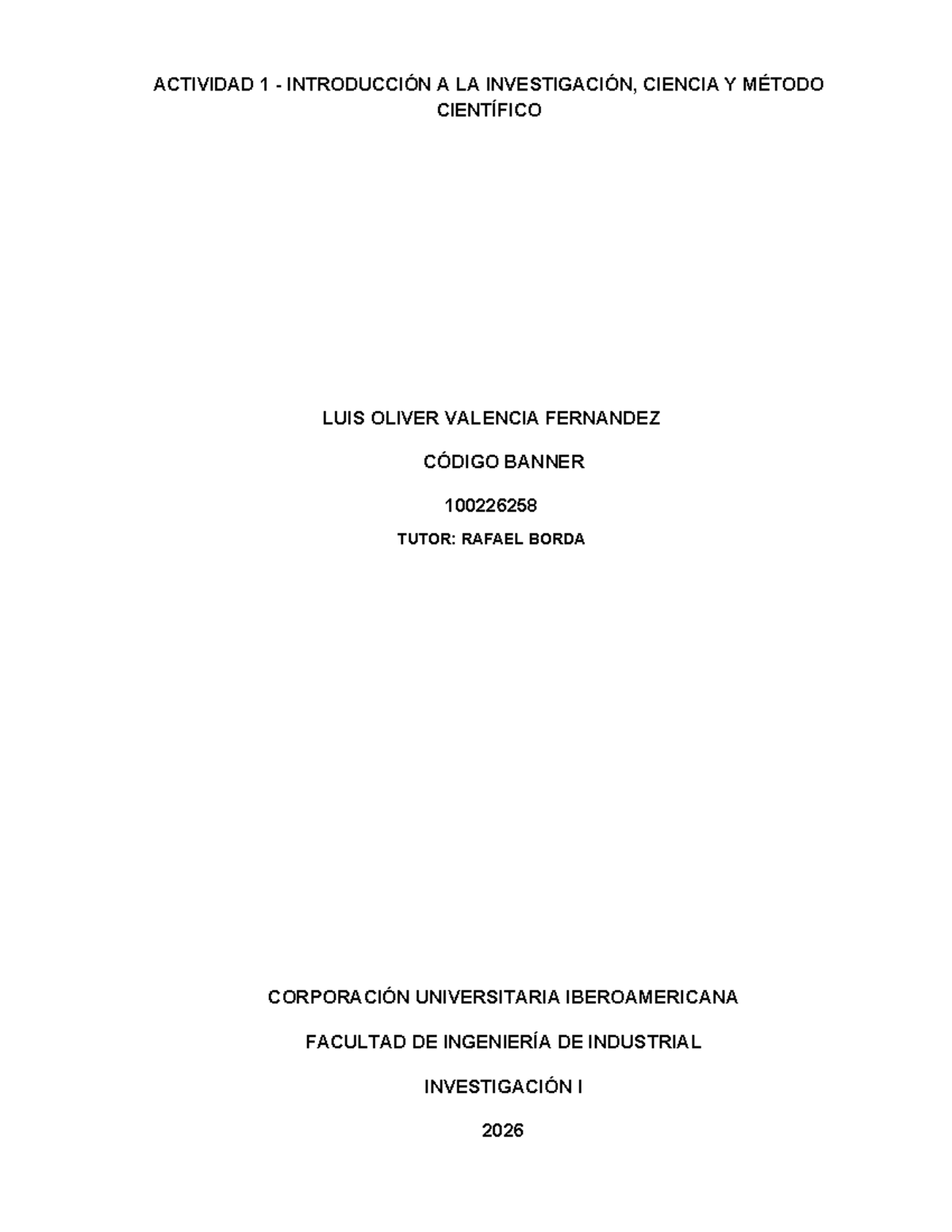 Actividad 1: Introducción a la Investigación y Método Científico - Cód ...