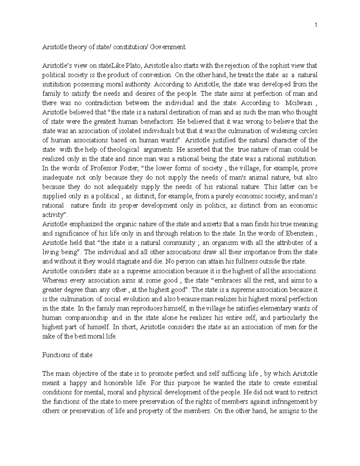 Aristotle's Theory of State and Constitution: Key Insights and ...