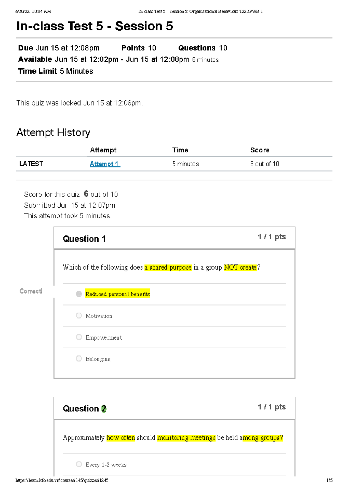 In-class-Test-5-Session-5 -Organisational-Behaviour-T222PWB-1 - In ...