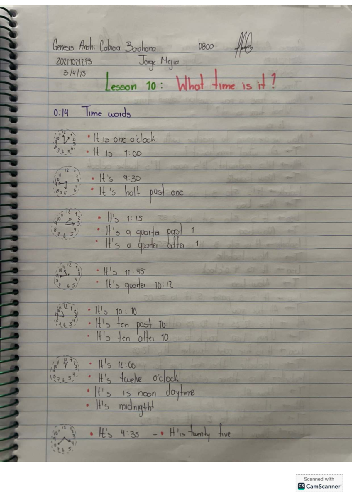 Ingles UNAH Resumen: Lesson 10 - Understanding Time Expressions - Studocu