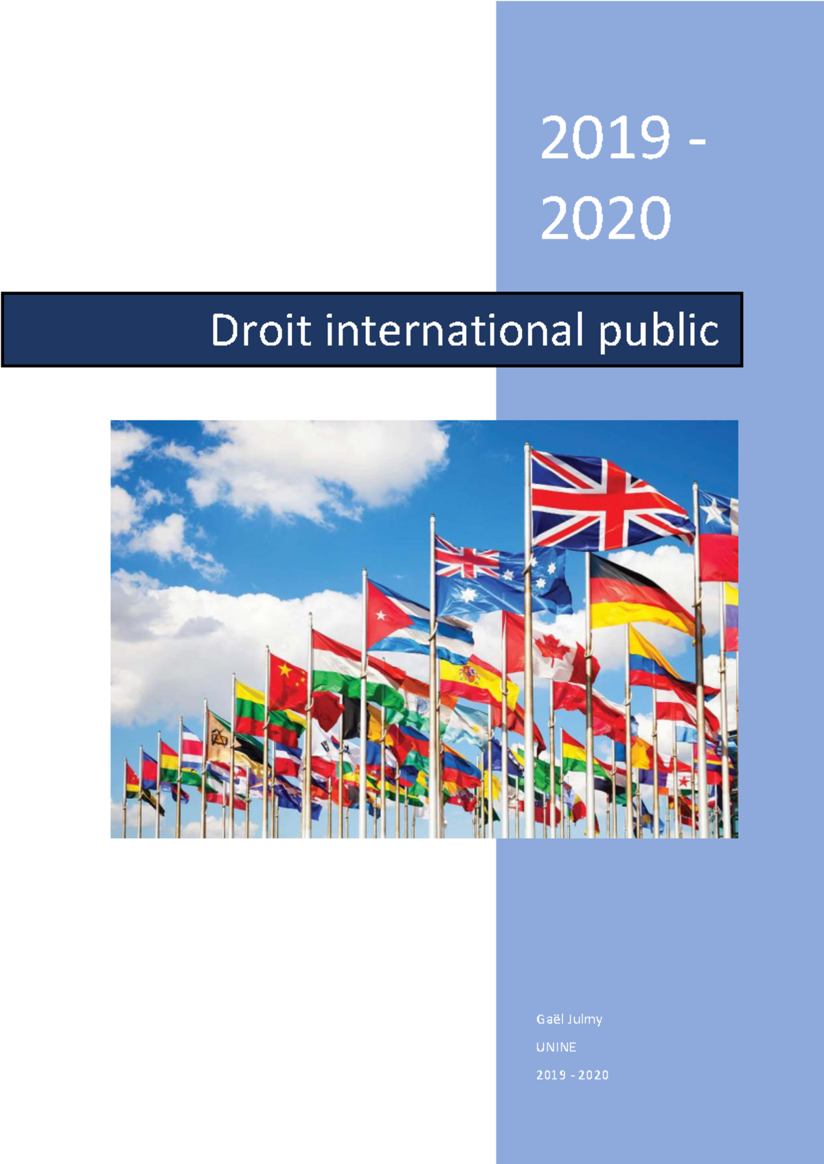 Résumé de DIPu - Droit International Public (2019-2020) - Studocu