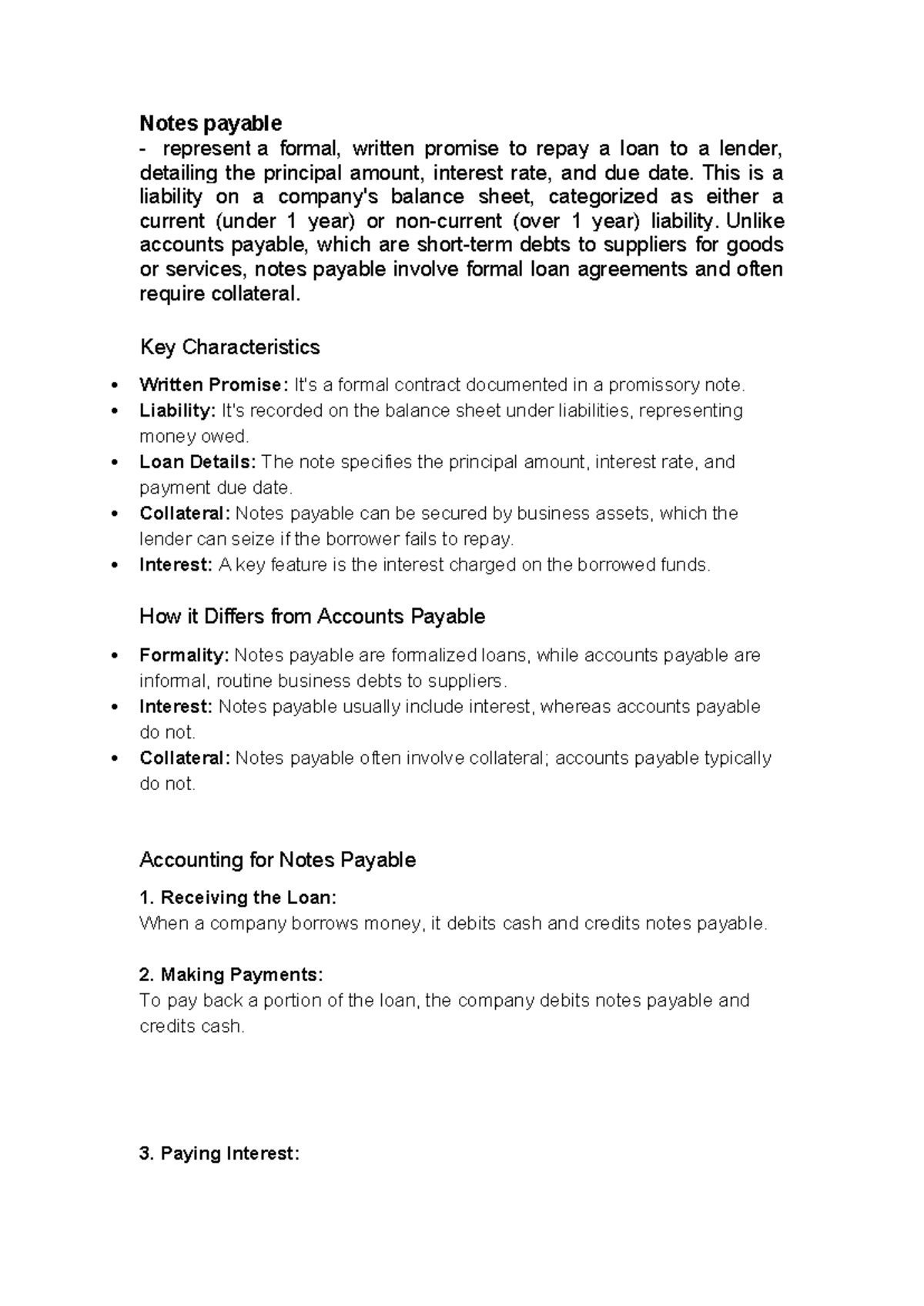 Notes Payable Overview: Key Characteristics & Accounting (FIN 101 ...