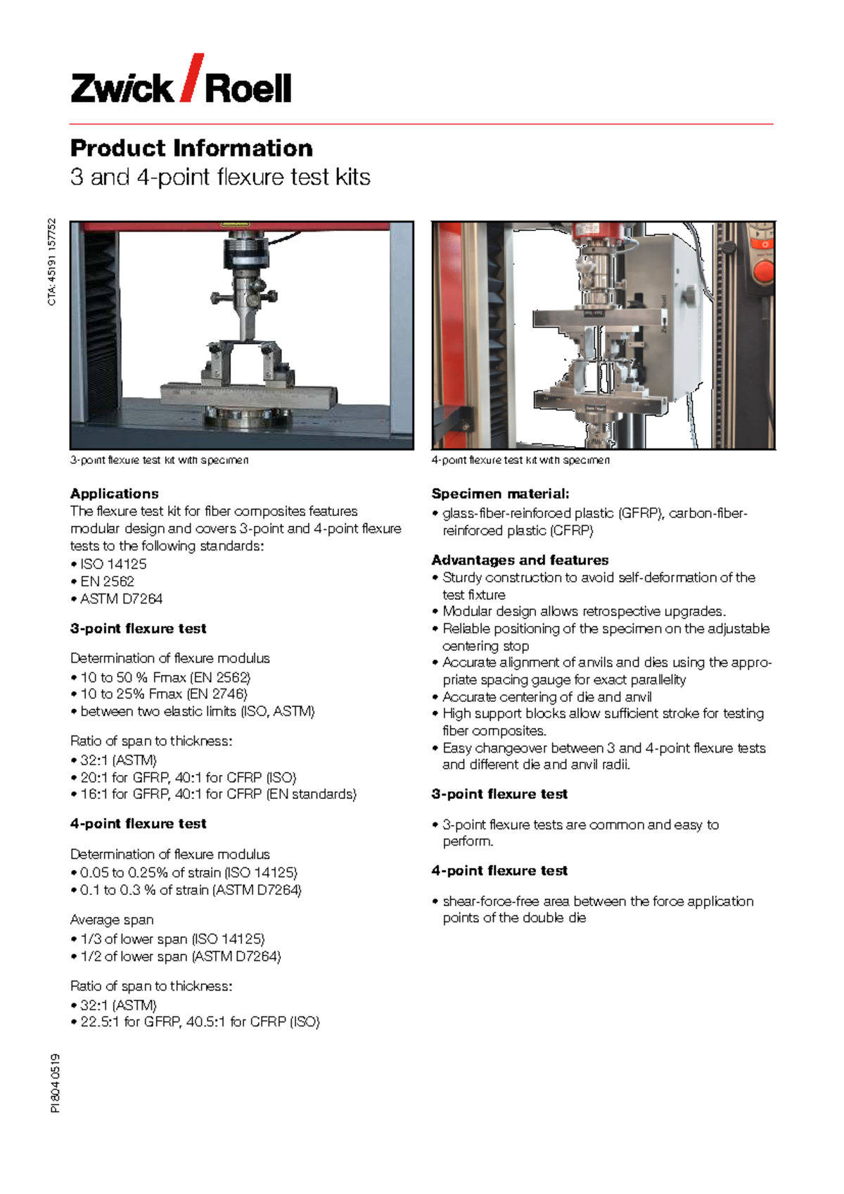 10 804 3 & 4 Point Flexure Test Kit for Fiber Composites - Studocu