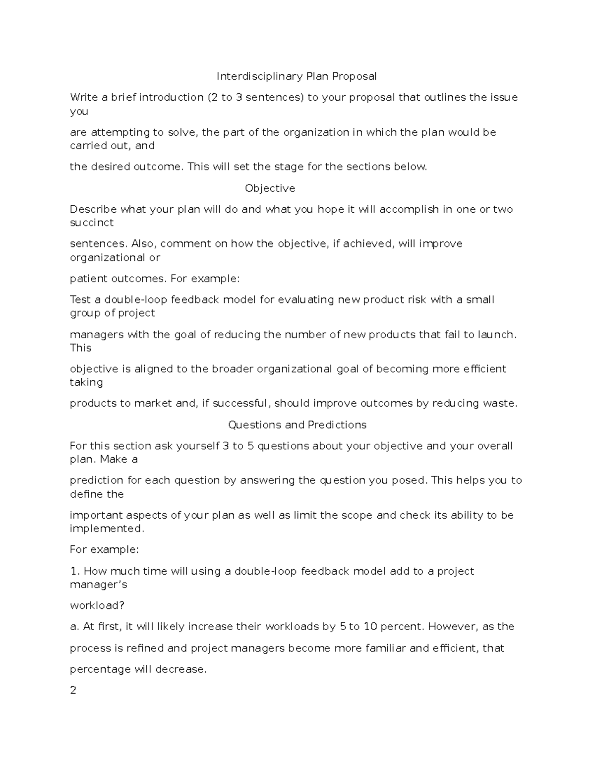 Interdisciplinary Plan Proposal: Enhancing Collaboration & Outcomes - Studocu