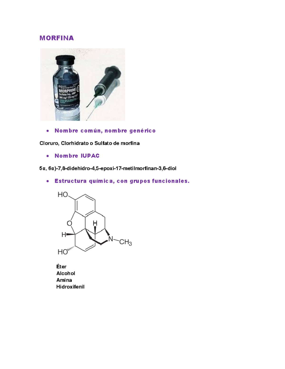 Morfina: Estructura, Propiedades y Farmacocinética - Estudio Detallado ...