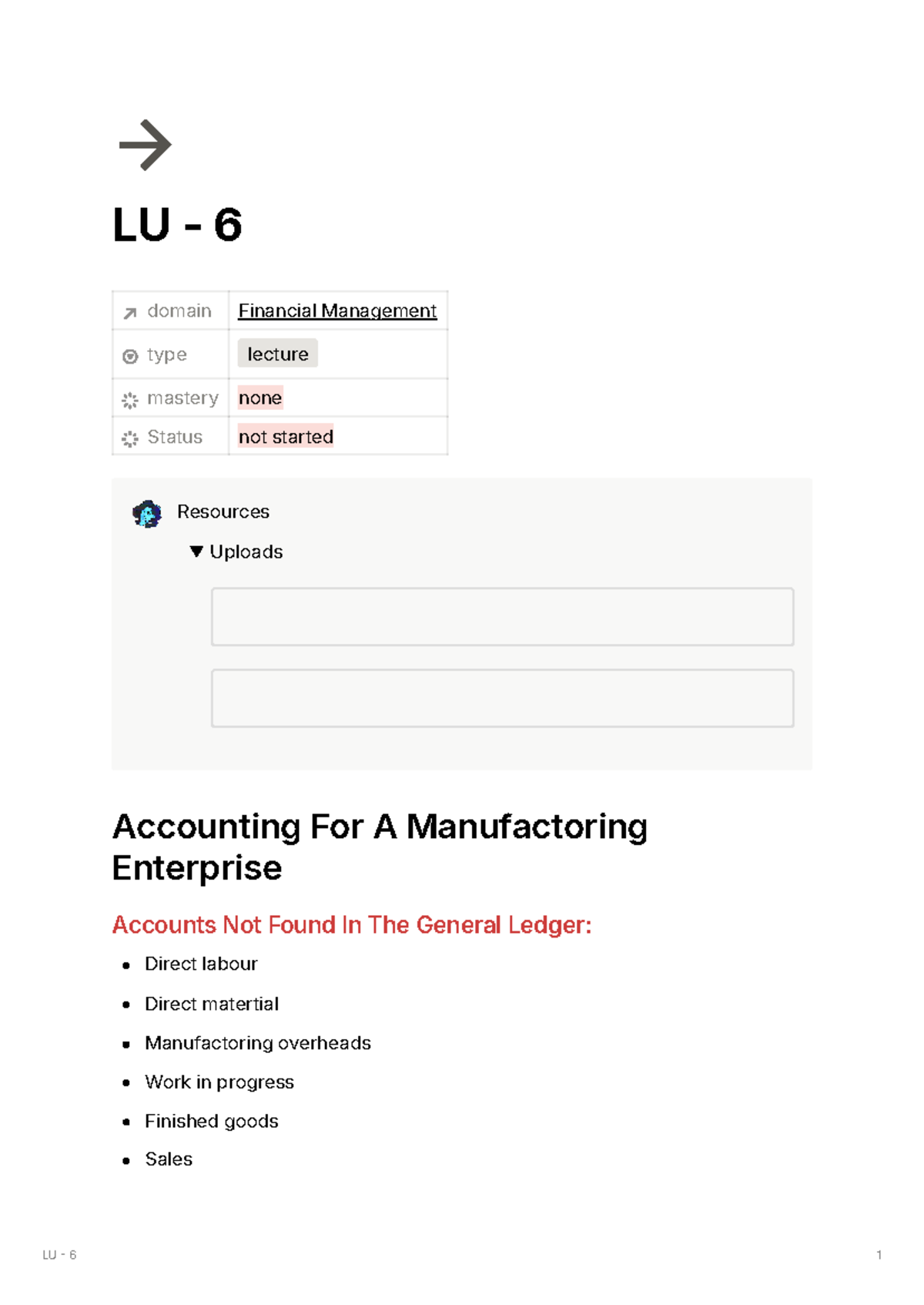 LU 6 Lecture: Mastering Financial Management Concepts and Ledger ...